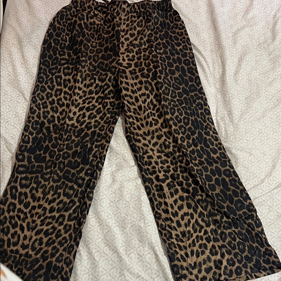 Amazon | Pants & Jumpsuits | Amazon Leopard Print Wide Leg Pants | Poshmark